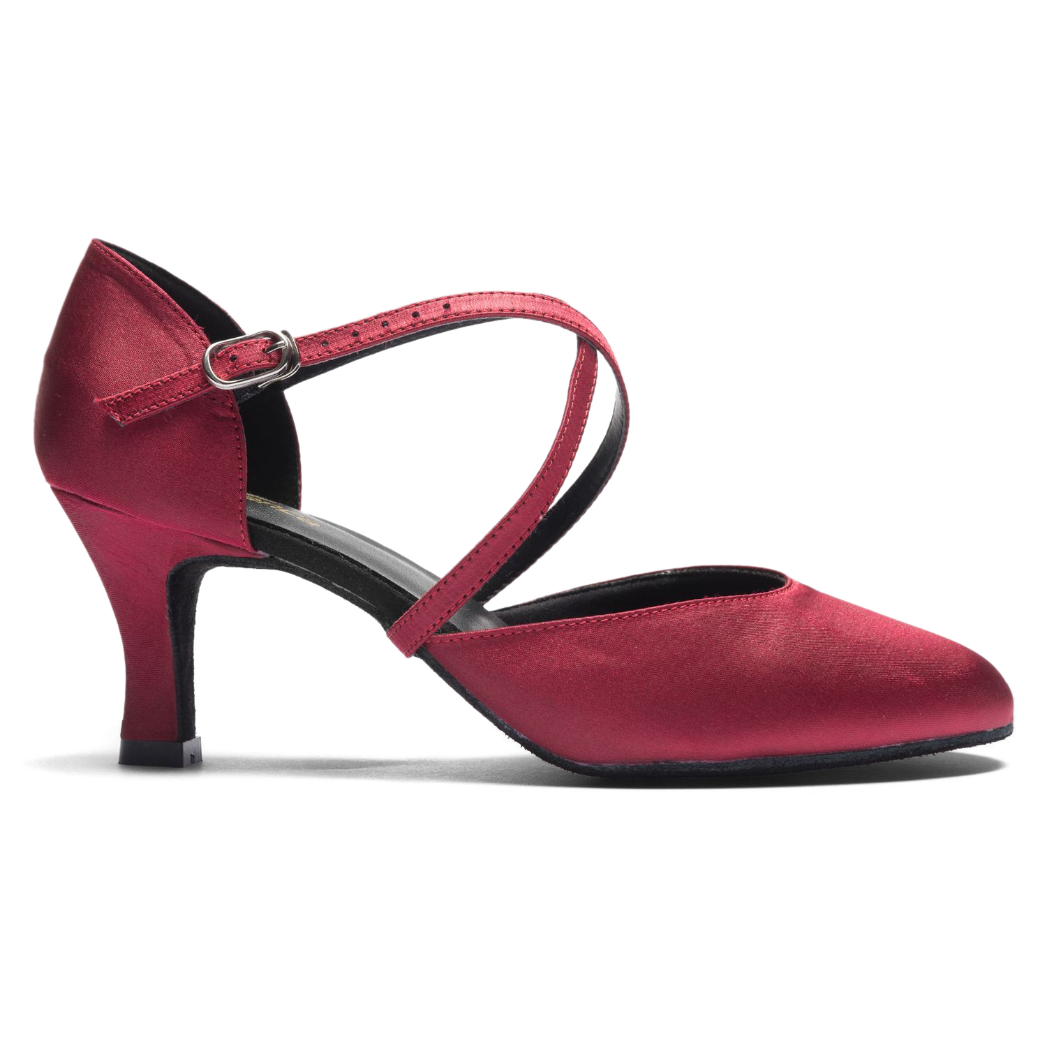 So Danca BL156 ⬝ Burgundy • Tanzschuh aus Satin, Weinrot • Hacke & Spitze