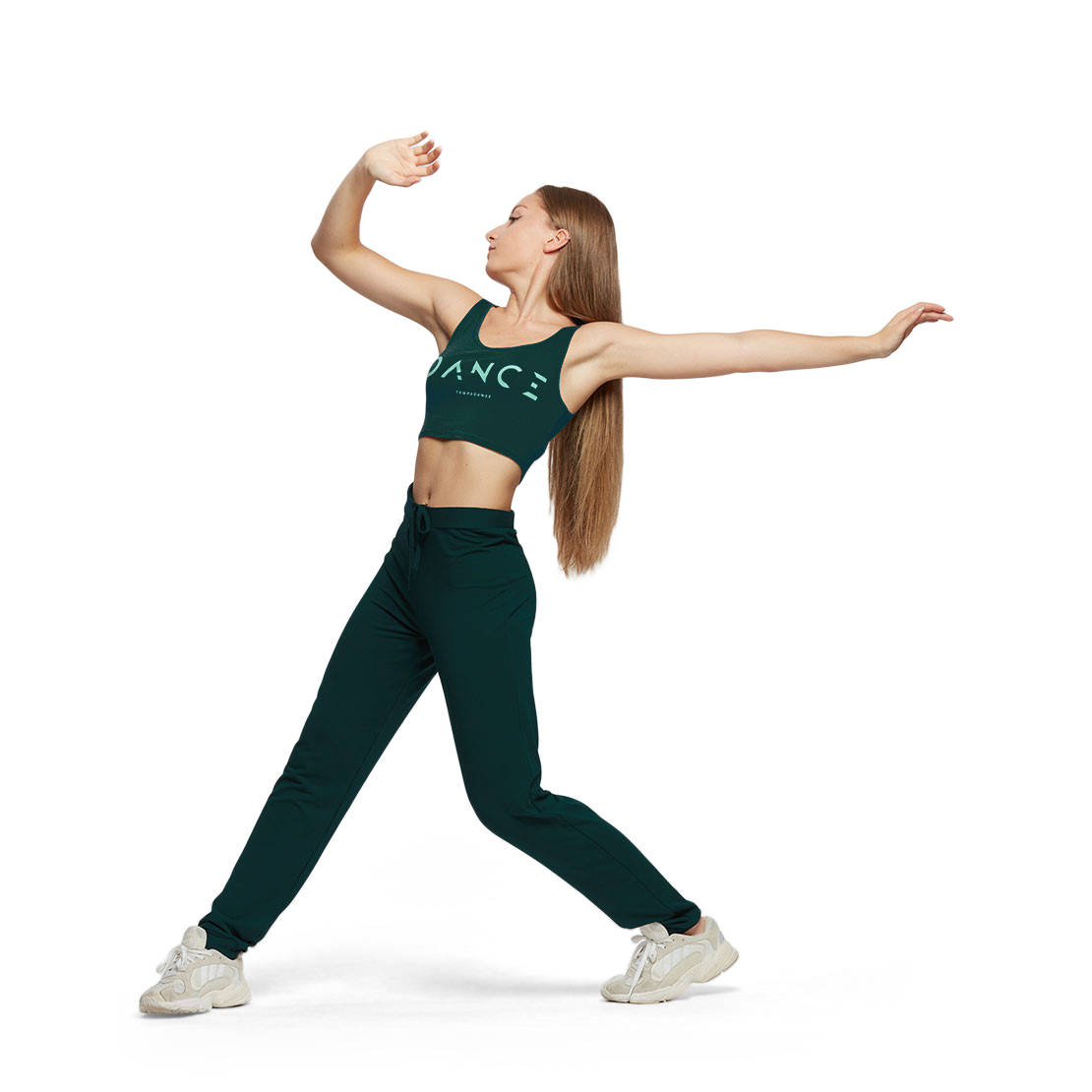 TempsDanse Amel Dance ⬝ Forest • Grünes Top aus Viskose • Hacke & Spitze