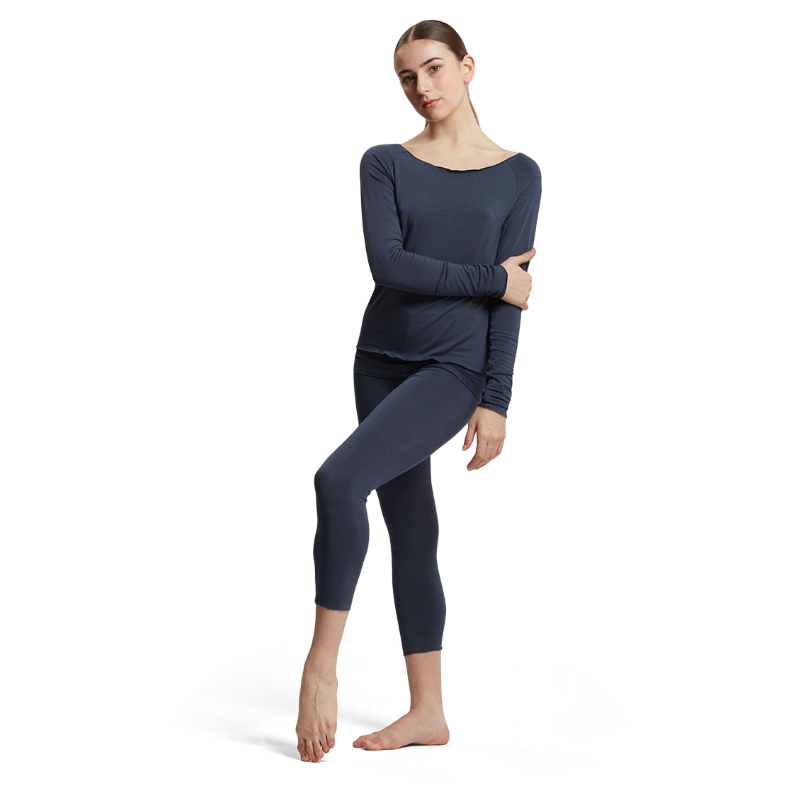 TempsDanse Baltik ⬝ Ardoise • Dunkelblaues Langarm-Shirt, Viskose ...